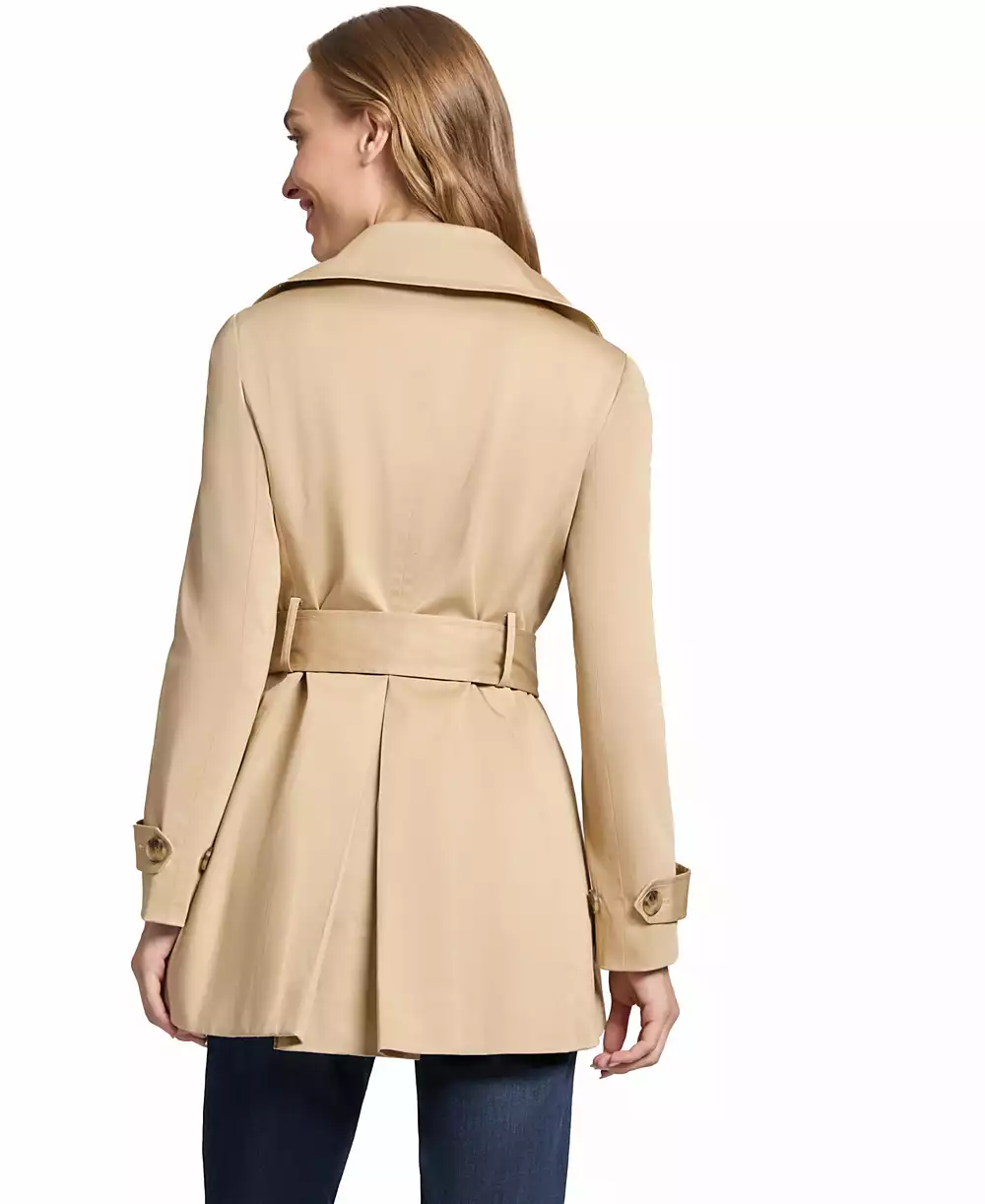 JONES NEW YORK Women's Trench Double Breasted Collared Coat JONES NEW YORK Women's Trench Double Breasted Collared Coat