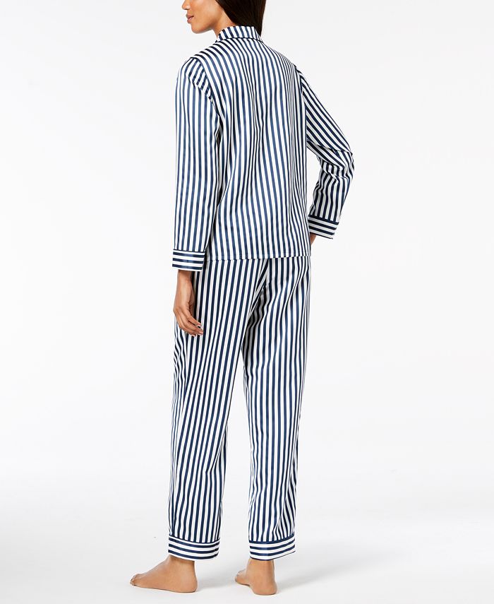 Alfani Satin Notch Collar Pajama Set, Created for Macy's - Macy's