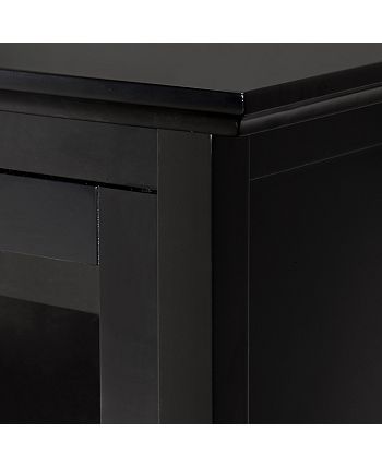 Walker Edison 52" Wood TV Media Stand Storage Console - Black - Macy's