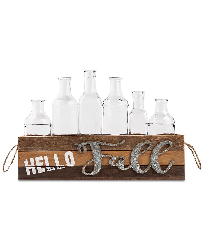 Home Essentials Hello Fall Wood Box - Macy's