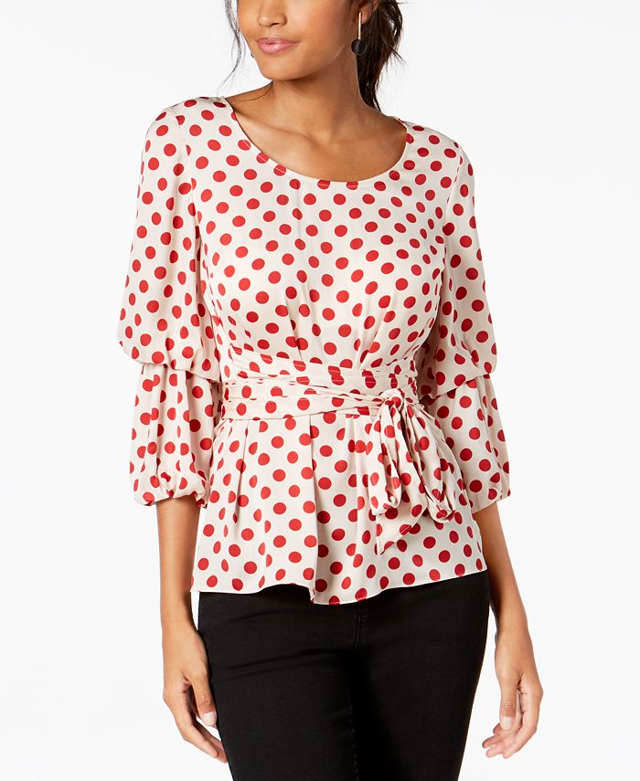 INC International Concepts I.N.C. Dot-Print Top, Created for Macy's ...
