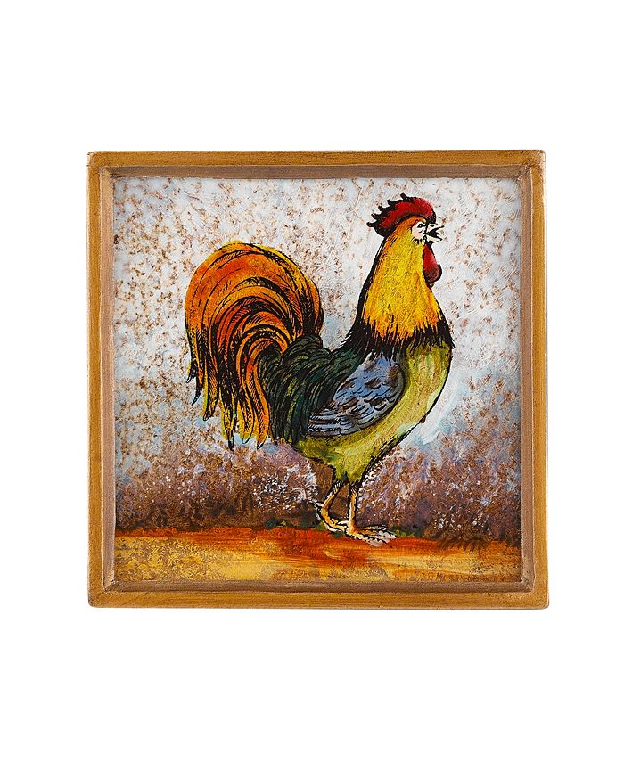 Badash Crystal 4-Piece Rooster 4 Inch Coaster Set - Macy's