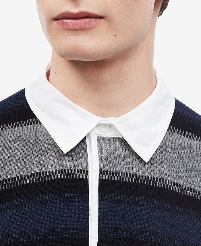 Calvin Klein Men's Striped Rugby Shirt - Macy's