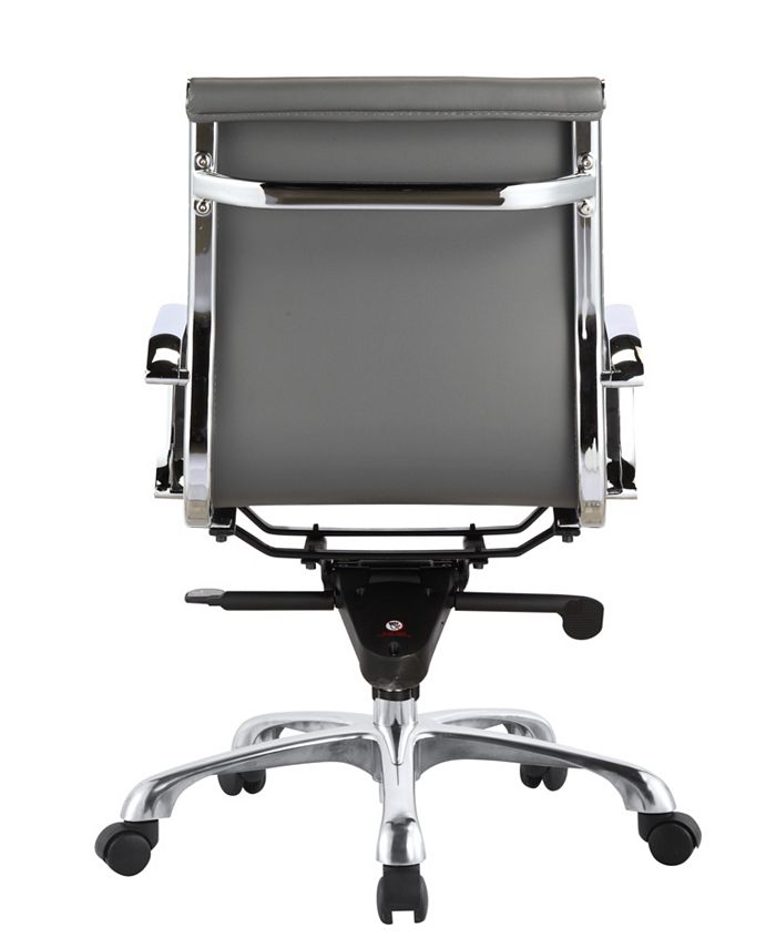 Moe's Home Collection Omega Office Chair Low Back Gray - Macy's