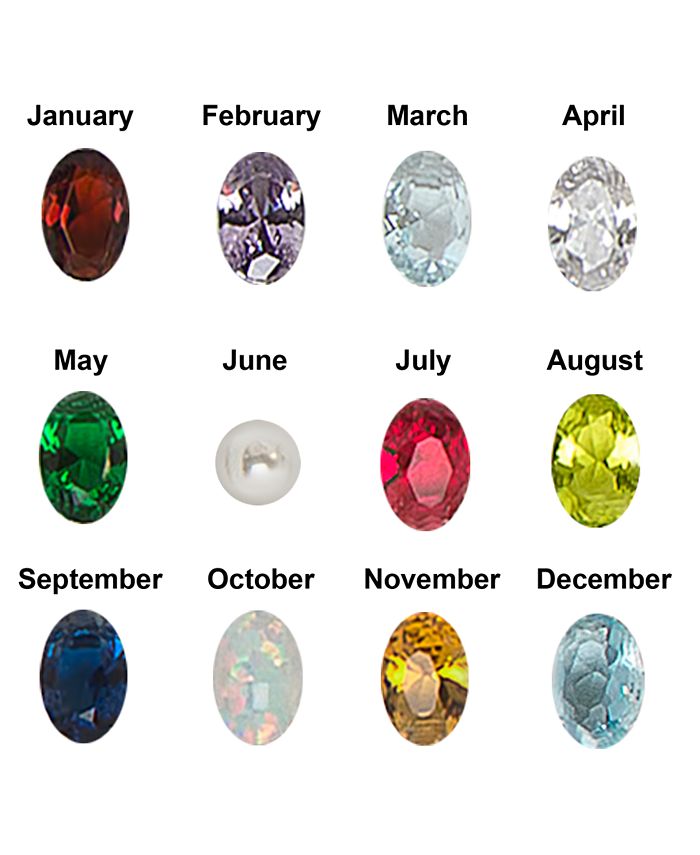 Macy's Simulated Gemstone and Cubic Zirconia Spinner Pendant 18 ...