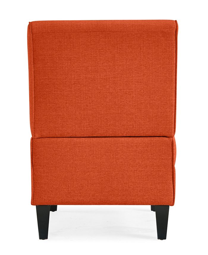 Handy Living George Chair in Orange Linen - Macy's