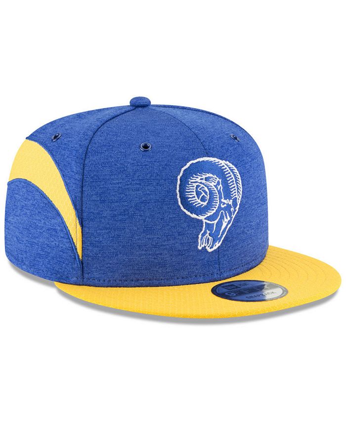New Era Los Angeles Rams On Field Sideline Home 9FIFTY Snapback Cap ...