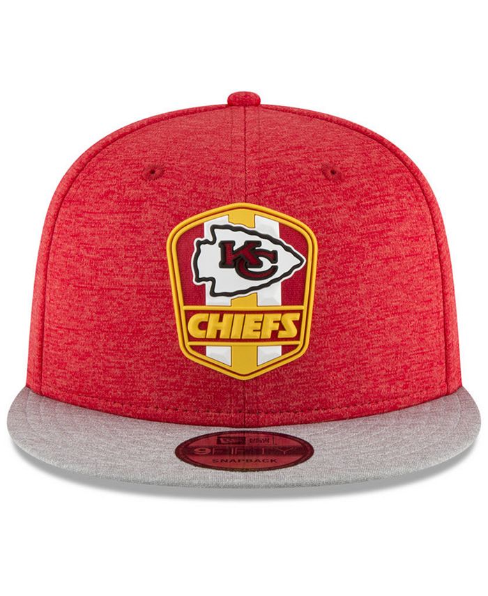 New Era Kansas City Chiefs On Field Sideline Road 9FIFTY Snapback Cap ...