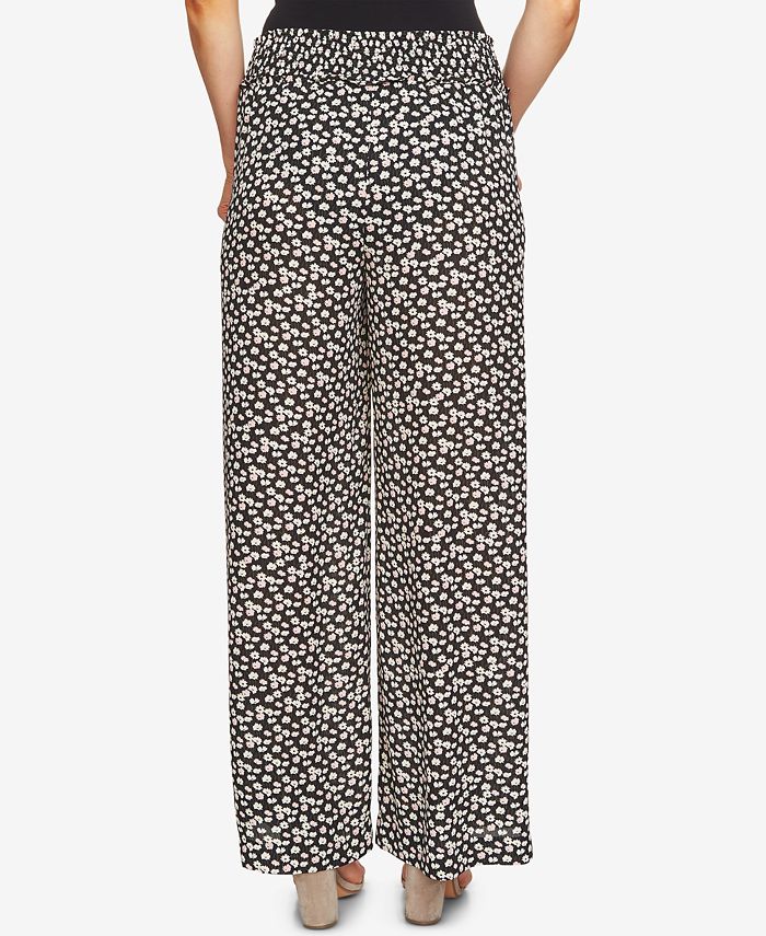 CeCe Printed Wide-Leg Pants - Macy's