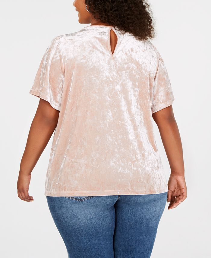 Lucky Brand Trendy Plus Size Velvet Top & Reviews - Tops - Plus Sizes ...