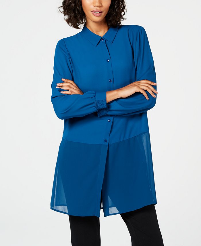 Alfani Sheer Hem Tunic Created For Macys Macys