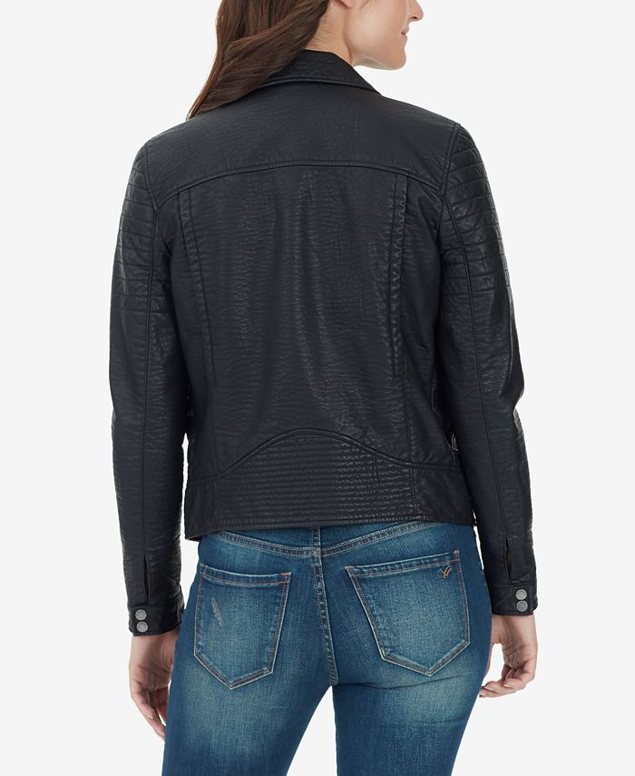 WILLIAM RAST Alexa Faux Leather Moto Jacket - Macy's