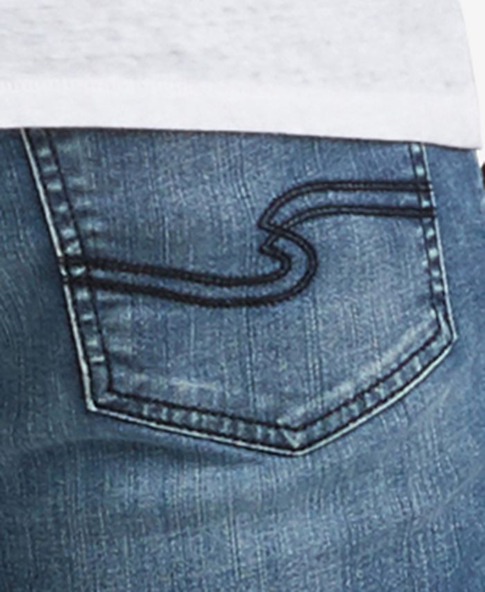 Silver Jeans Co. Men's Taavi Slim Fit Stretch Ripped Jeans - Macy's