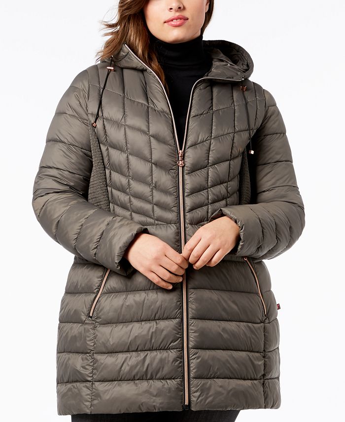 Bernardo Plus Size Packable Puffer Coat - Macy's