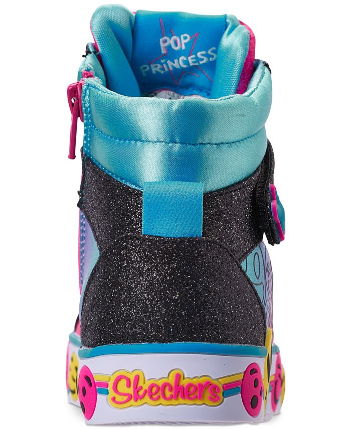 Skechers Little Girls' Twinkle Toes: Smile Lights High Top Light-Up ...