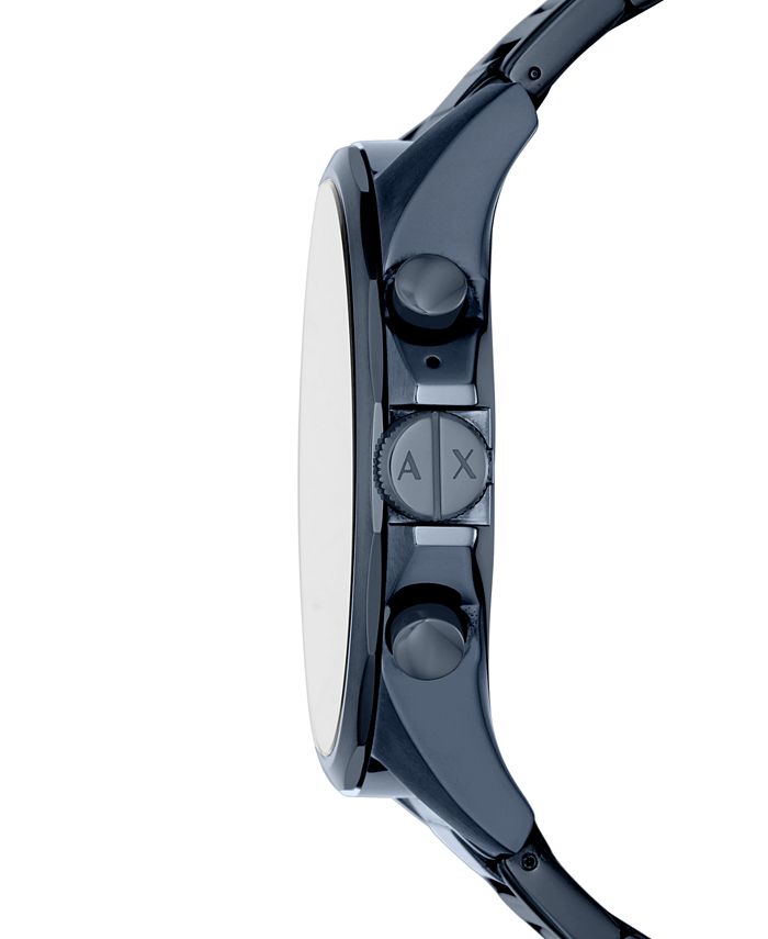 A|X Armani Exchange Men's Connected Blue Stainless Steel Bracelet ...