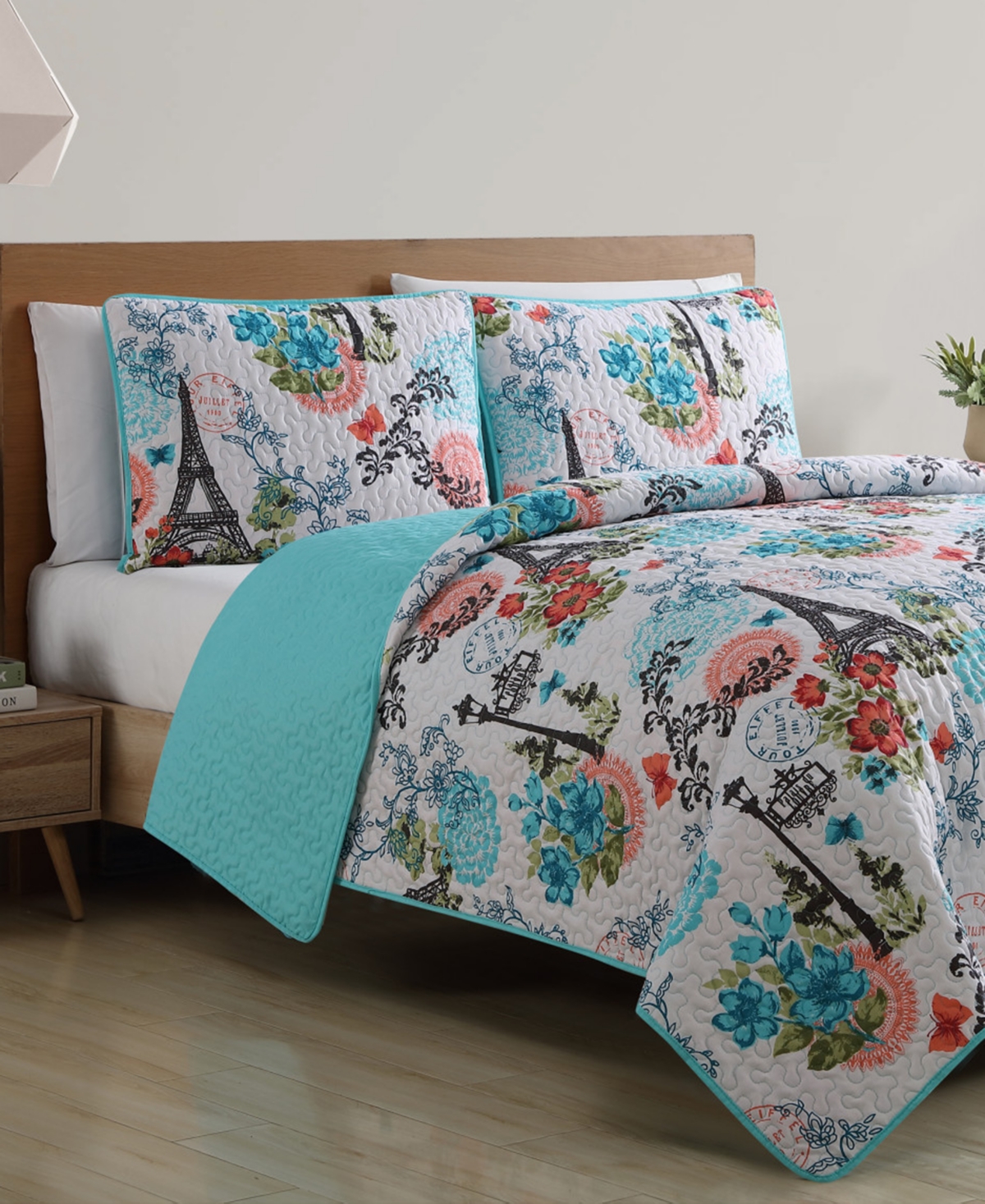 Click here for Vcny Home Eiffel Reversible 3-Pc. Quilt Set  King... prices