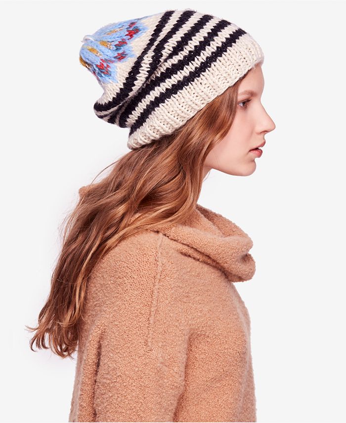 Free People Tullamore Striped Printed Beanie - Macy's