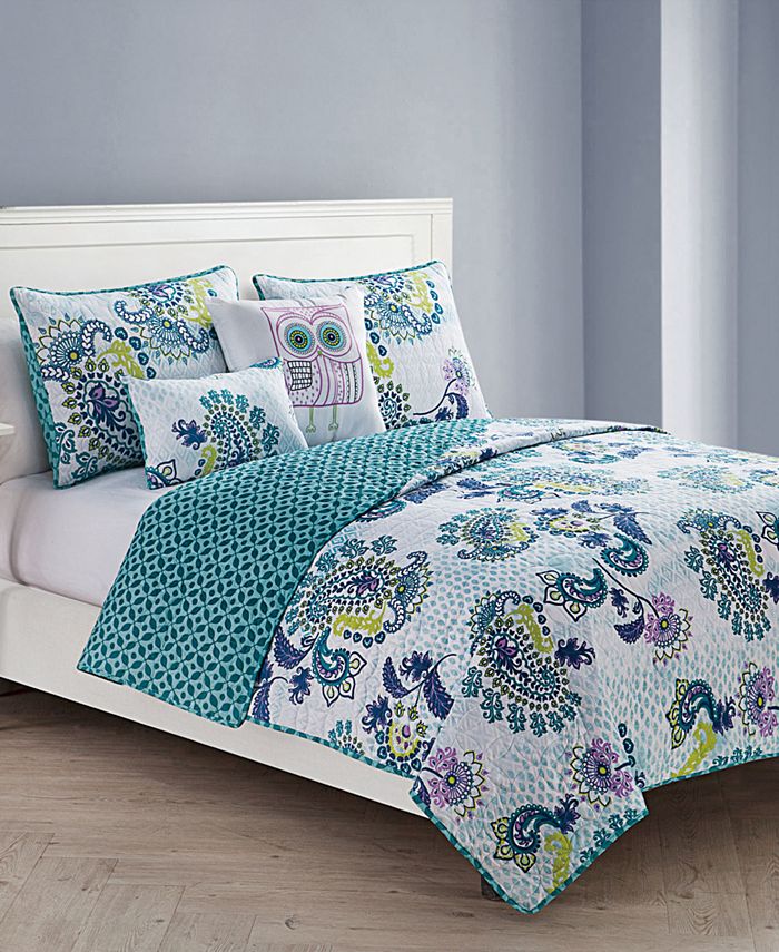 VCNY Home Samantha Reversible 5-Pc. Full/Queen Quilt Set - Macy's