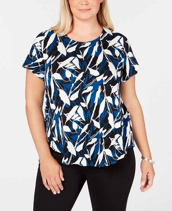 Alfani Plus Size Printed Top, Created for Macy's - Macy's