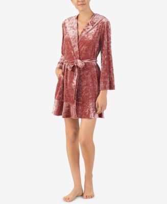 Betsey Johnson Hooded Wrap Robe - Macy's