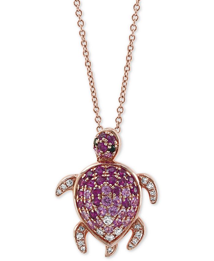 EFFY Collection EFFY® Multi-Gemstone (5/8 ct.t.w.) & Diamond (1/8 ct.t ...