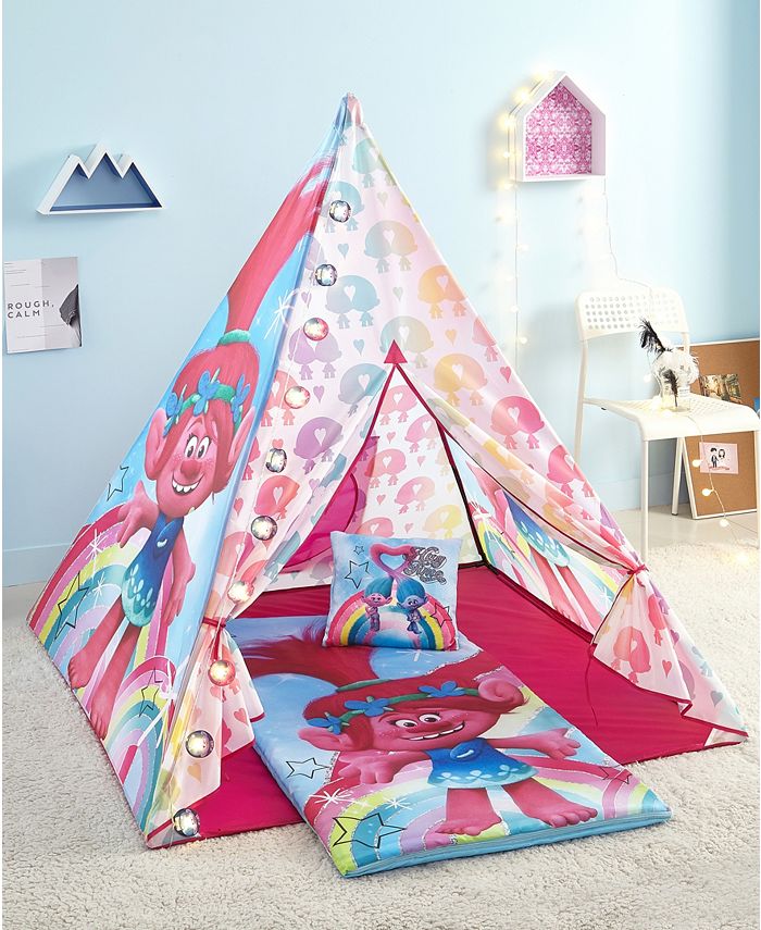 Furniture Trolls Girls Teepee Tent Set - Macy's