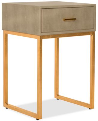 Mori Shagreen Modern Side Table - Macy's