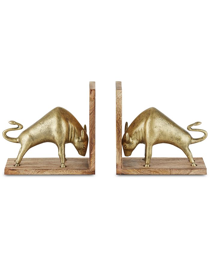 JLA Home Madison Park Signature Bravo Bull Bookend - Macy's