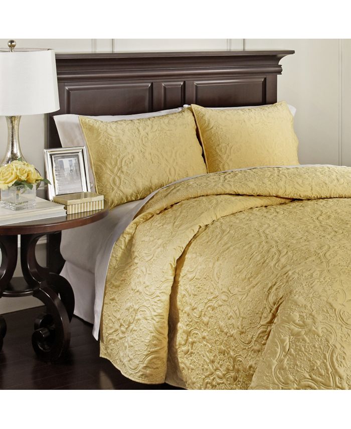 Ellery Homestyles Beautyrest Valentre 3 Piece Queen Coverlet Set - Macy's