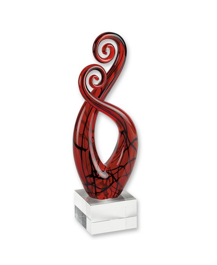 Badash Crystal Pietro Black & Red Sculpture - Macy's