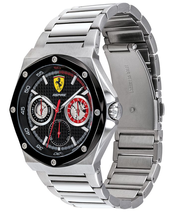 Ferrari Men's Aspire Stainless Steel Bracelet Watch 42mm - Macy's