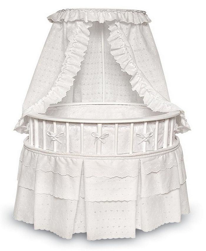 Badger Basket Elegance Round Baby Bassinet With Canopy - Macy's