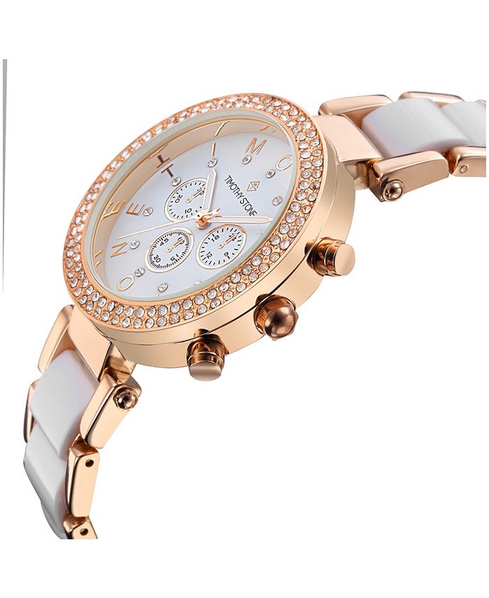 Timothy Stone Women's 'Desire' Crystal Accented Two Tone Bracelet ...