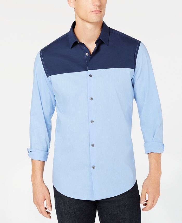 Alfani Men's Colorblocked Shirt, Created for Macy's - Macy's