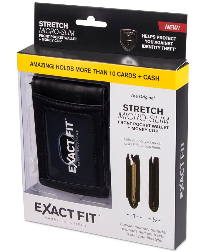 Exact Fit Men's Stretch RFID Money Clip Wallet - Macy's