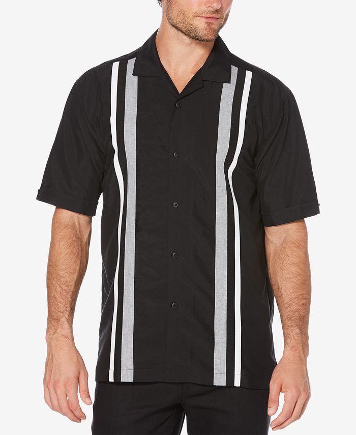 Cubavera Men's Big & Tall Tri-Color Panel Shirt - Macy's