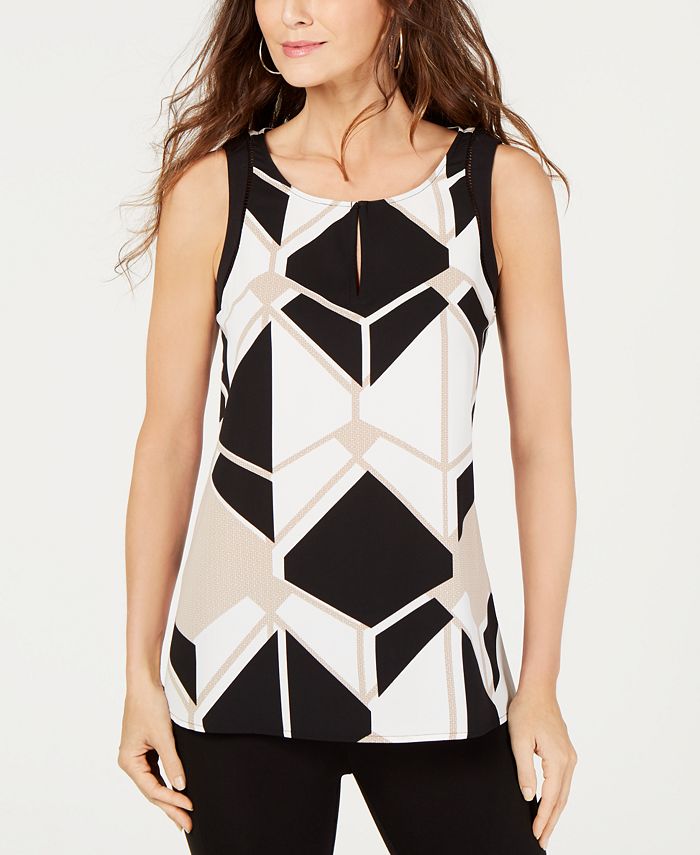 Alfani Printed Top, Created for Macy's - Macy's
