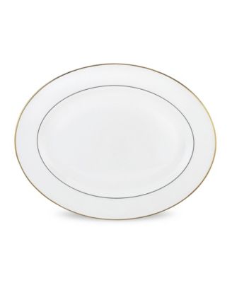 Lenox Continental Dining Gold Oval Platter - Macy's