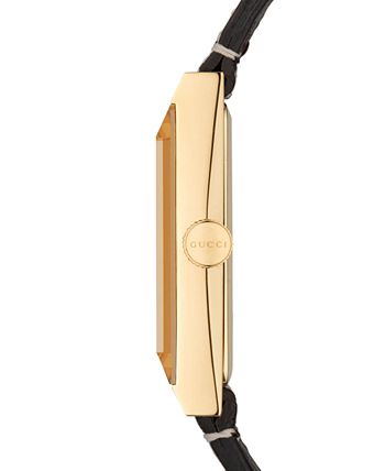 Gucci Women's Swiss G-Frame White Flower Print Leather Strap Watch ...