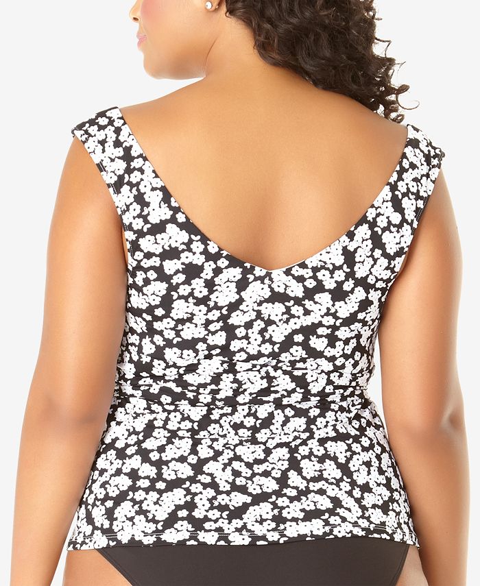 Anne Cole Plus Size Itsy Bitsy Ditsy Tankini Top - Macy's