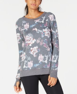 Ideology Printed Lattice-Back Top, Created for Macy's - Macy's