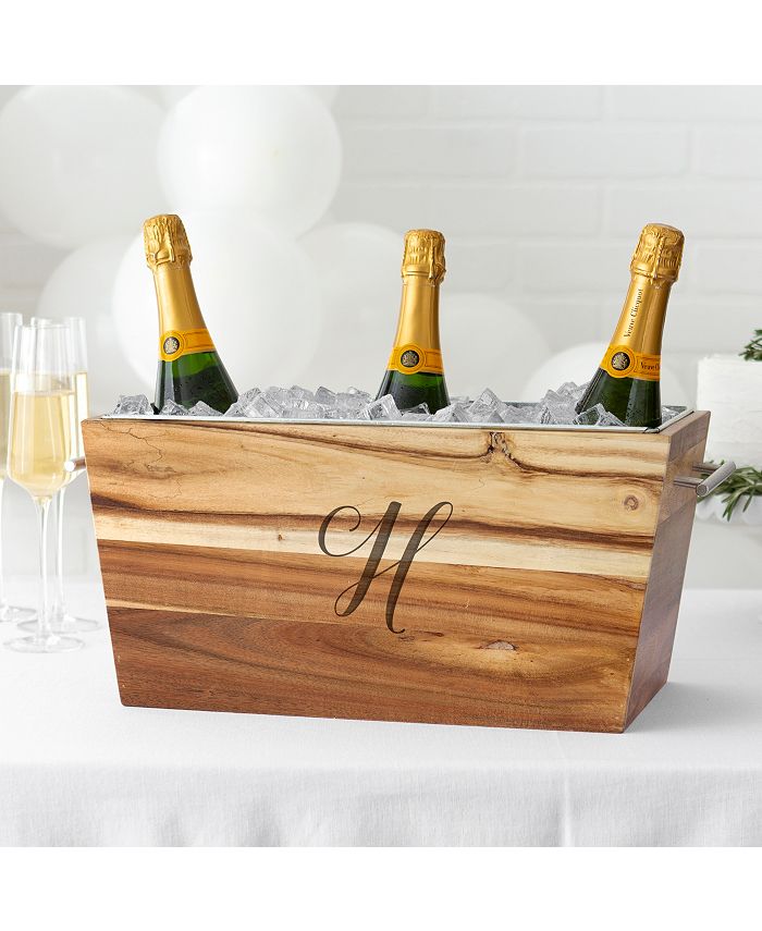 Cathy's Concepts Personalized Wedding Acacia Beverage Trough - Macy's