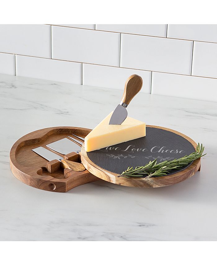 Cathy's Concepts Live Love Cheese Slate and Acacia Cheese Board w ...