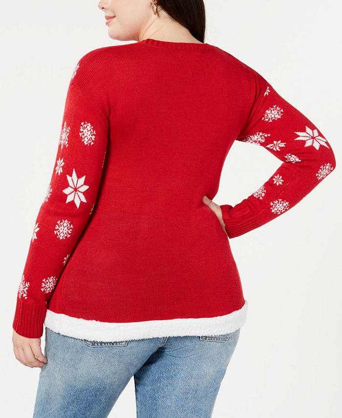 Planet Gold Trendy Plus Size "Oh Christmas" Tree Sweater & Reviews ...