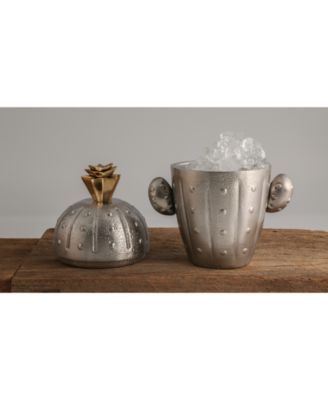 Cambridge CLOSEOUT! Brushed Stainless Steel & Gold-Tone Cactus Ice ...
