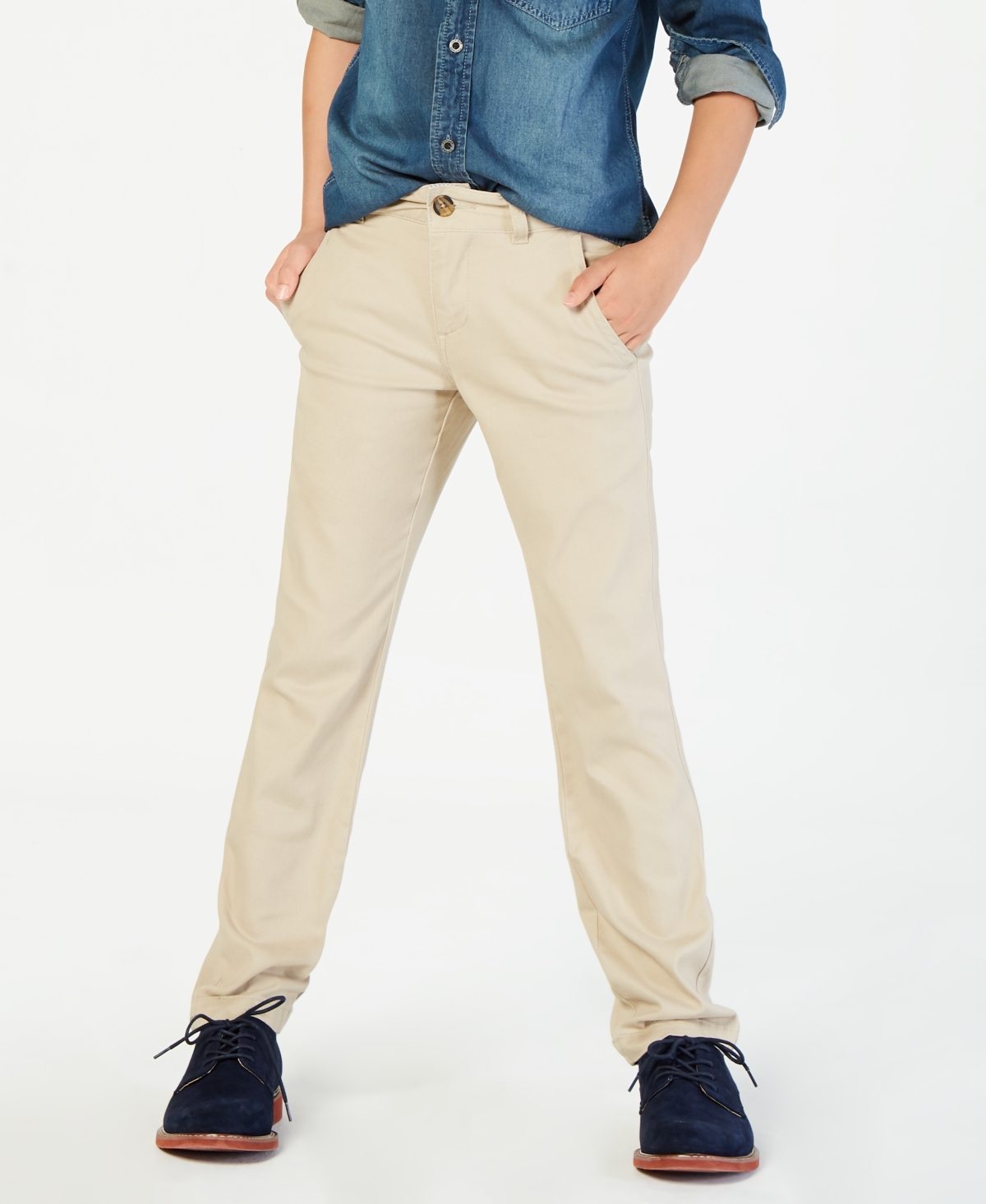 Click here for Tommy Hilfiger Big Boys Flat Front Stretch Chino P... prices