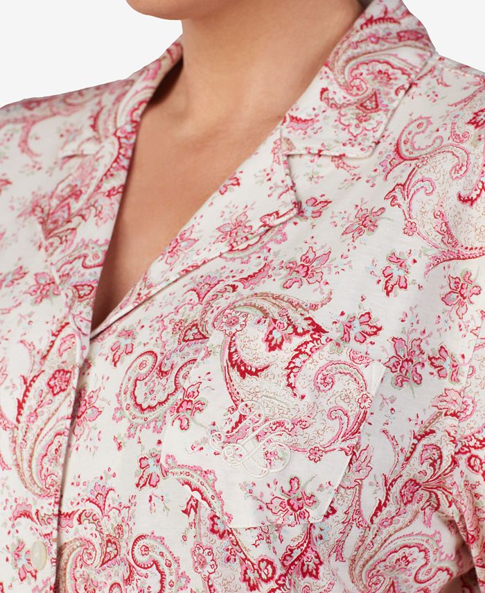 Lauren Ralph Lauren Cotton Knit Pajama Set - Macy's