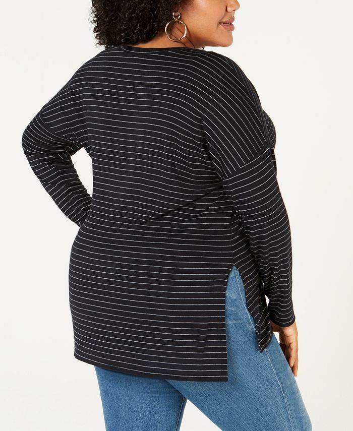 Soprano Trendy Plus Size Striped Top - Macy's