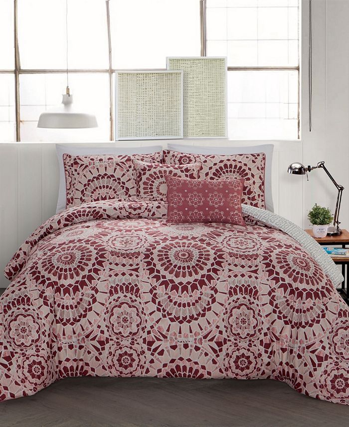 Geneva Home Fashion Juno 5pc Comforter Set - Macy's